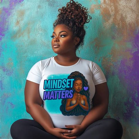 Mindfulness Png For Black Women Meditation Sublimation File