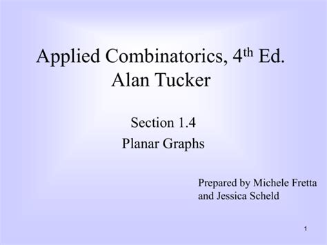 Planar Graphs Combinatorics Presentation