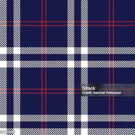 타탄 격자 무음 무결곡자 화이트 레드 라인 패브릭 텍스처 블루 배경 스코틀랜드 케이지 그래픽 프린트에 대한 스톡 벡터 아트 및 기타 이미지 그래픽 프린트 기하 도형