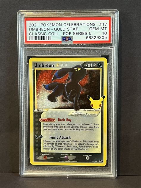 Umbreon Gold Star Pop Series 5 Gem Mint Psa 10 Celebrations Classic