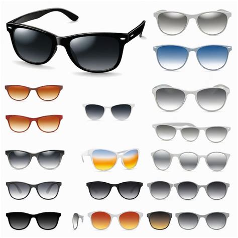 Shades Vector Set White Background Isolated A High Premium Ai