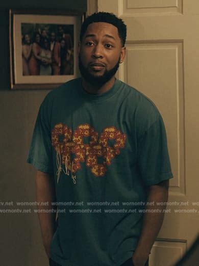 Wornontv Emmetts Teal Printed Shirt On The Chi Jacob Latimore