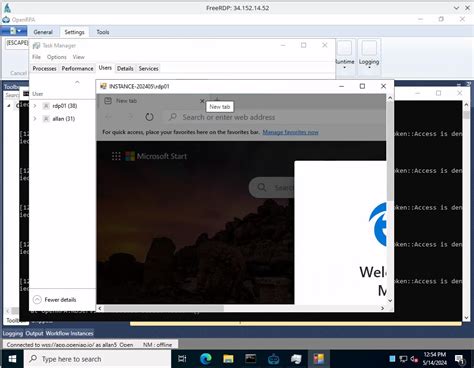 mstscax dll on windows server 2022 openrpa openiap