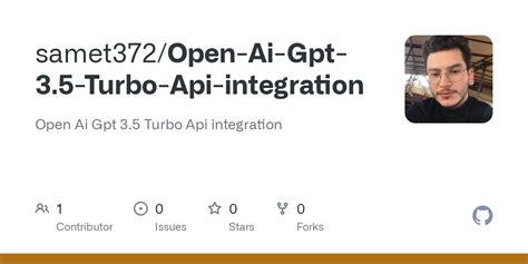 Github Samet372open Ai Gpt 35 Turbo Api Integration Open Ai Gpt 35 Turbo Api Integration