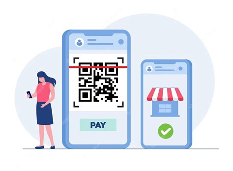 Premium Vector Qr Code Scanning Vector Illustration Concept People