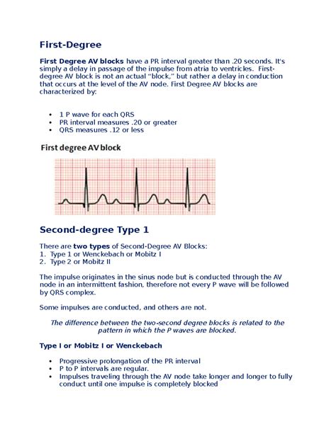 Av Blocks First Degree First Degree Av Blocks Have A Pr Interval