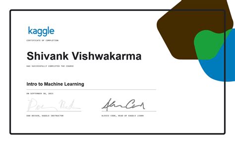 Shivank Vishwakarma Skai Completed The Intro To Machine Learning