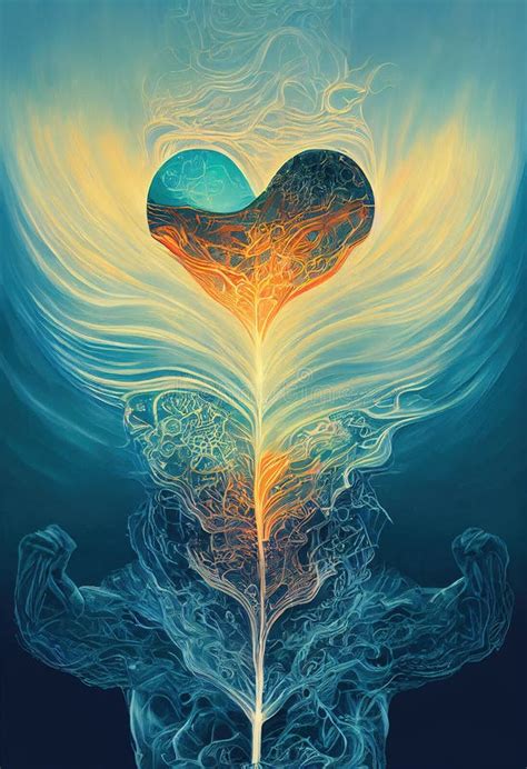 Abstract Meditation And Relax Healing Reflections Illustration Stock
