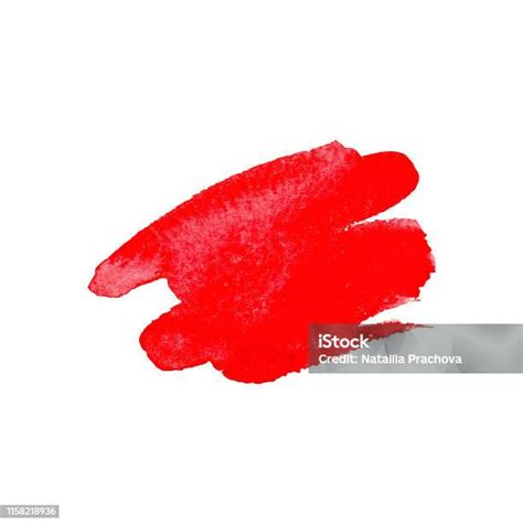흰색 배경에 거친 가장자리와 손으로 그린 수채화 밝은 빨간색 브러시 스트로크 계절에 대한 스톡 사진 및 기타 이미지 계절 그림 그리기 드로잉 Istock
