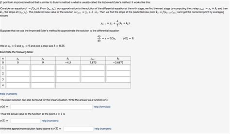 solved 1 point an improved method that is similar to