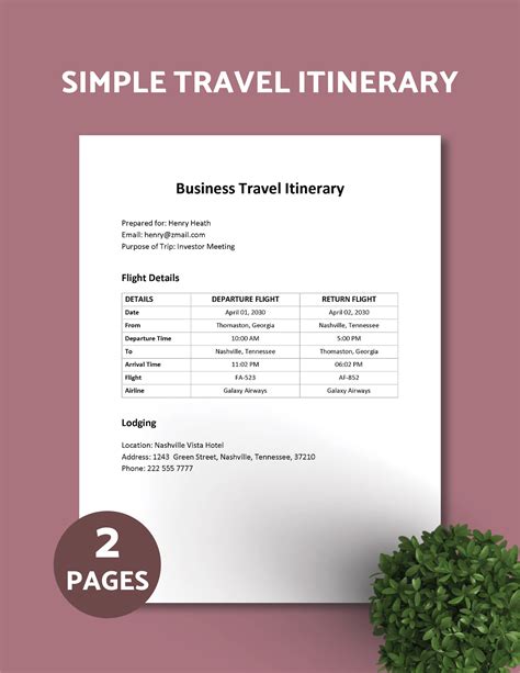 Page 45 FREE Itinerary Templates Edit Online Download Template Net