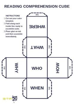 Comprehension Reading Cube And Questions By Stax Learning TPT