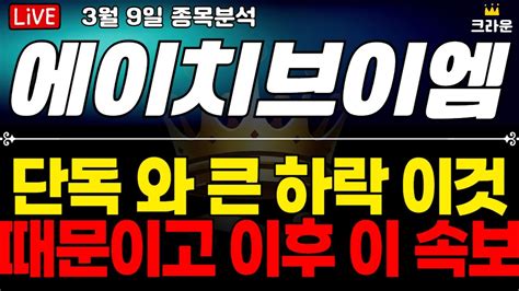 에이치브이엠 주가 전망 이후 적용되는 이 대박 사항 Youtube