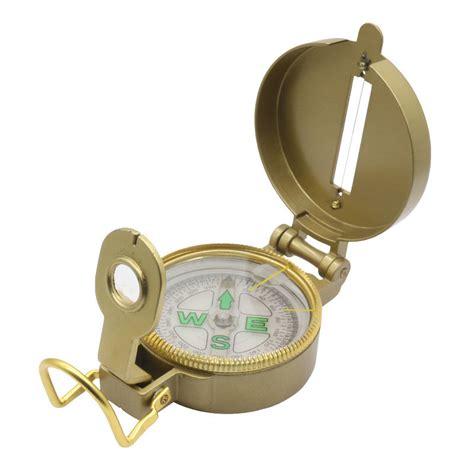 Metal Case Floating Luminous Dial Foldable Engineer Directional Compass Lensatic Compass And