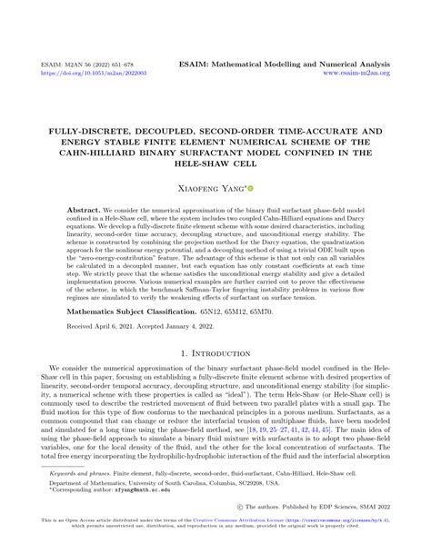Pdf Fully Discrete Decoupled Second Order Time Accurate And Energy