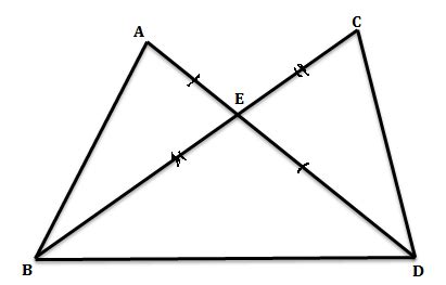 In The Given Figure AE DE CE BE Then Prove That AB CD N N N N N