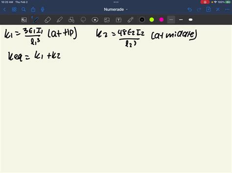 Solved For The Beam Considered In Problem 12 8 Fig 12 20 Derive The Assembled Stiffness And
