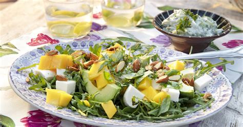 Sommarsallad Med Mango Och Mozzarella
