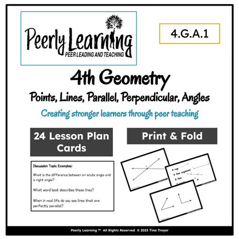 4th Grade Geometry Points Lines Angles