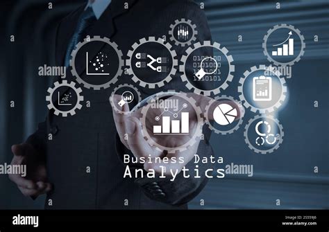 Business Data Analytics Management With Connected Gear Cogs With Kpi