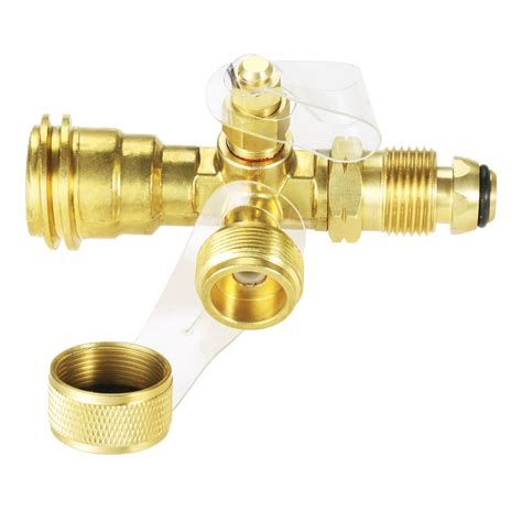 Propane Brass Tee With 4 Port Propane Tee Adapter Grandado