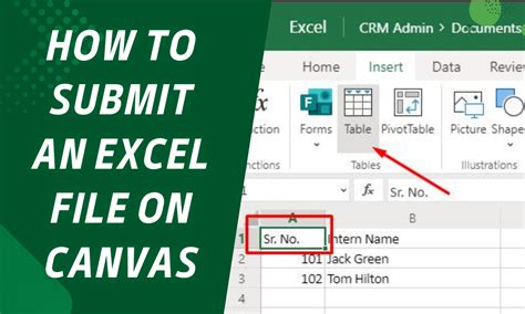 how to submit an excel file on canvas earn and excel