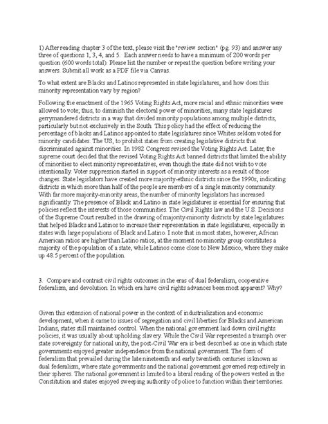 Chapter 3 Assignment Federalism After Reading Chapter 3 Of The Text