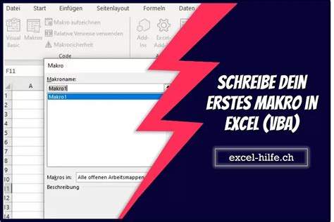 Schreibe Dein Erstes Makro In Excel Vba Excel Hilfe Ch