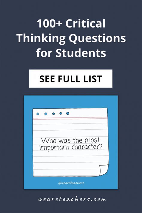 Critical Thinking Questions Examples
