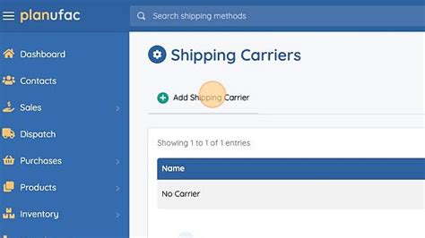 How To Create A Basic Shipping Carrier And Method Planufac Erp Documentation