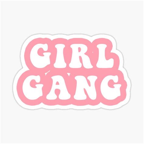 Girl Gang Sticker For Sale By Citynoir Redbubble