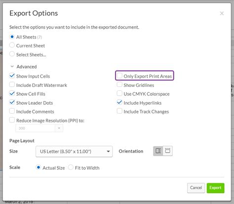export a spreadsheet support center