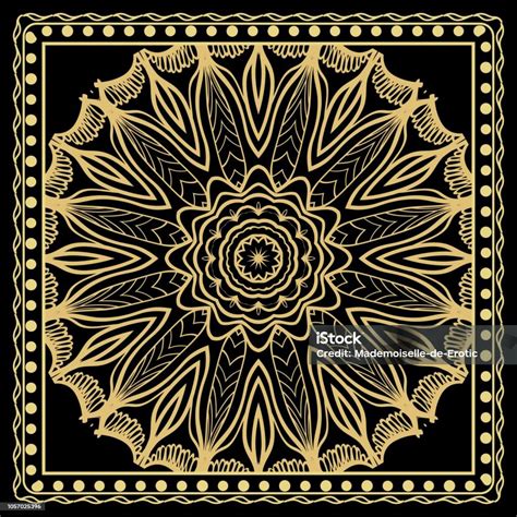 손수건 꽃 패턴으로 인쇄입니다 벡터 일러스트 레이 션 직물 섬유 두건 Scarg 인쇄에 대 한 궁전에 대한 스톡 벡터 아트 및 기타 이미지 Istock