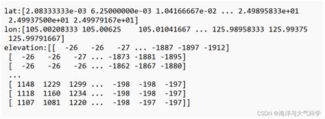 【python海洋专题一】查看数据nc文件的属性并输出属性到txt文件nc文件转成txt文件 Csdn博客