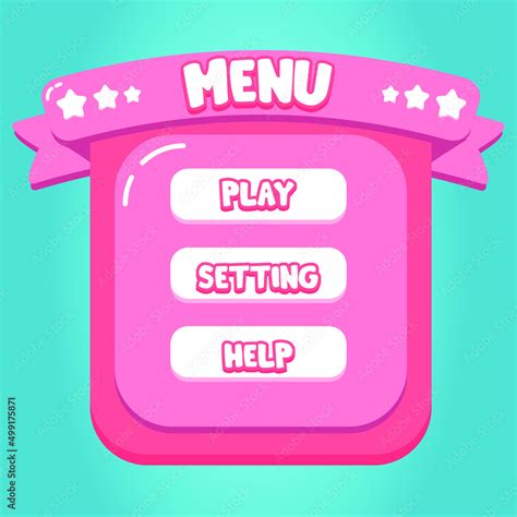 Mobile And Web Media Game Ui Panel Vector Stock Vector Adobe Stock