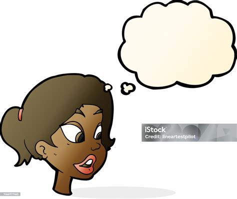 말풍선이 있는 친근하다 여자 만화 캐릭터 그라데이션에 대한 스톡 벡터 아트 및 기타 이미지 그라데이션 낙서 드로잉 말풍선 Istock