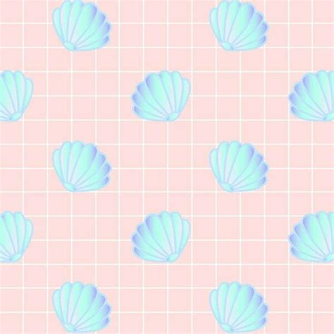 Mermaid Shell Pattern Wallpaper