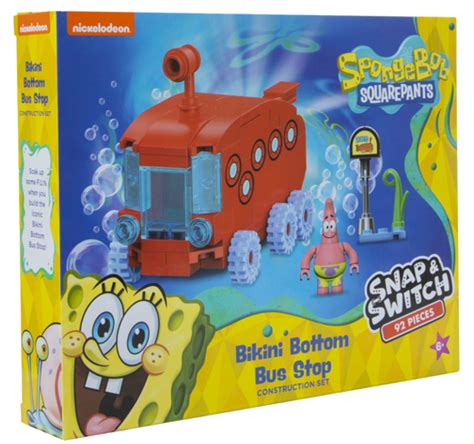 Spongebob Squarepants Bikini Bottom Bus Stop Snap And Switch Set Well