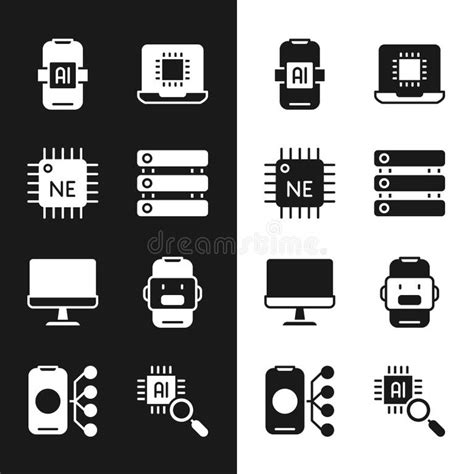 Set Server Data Processor Cpu Artificial Intelligence Ai Computer