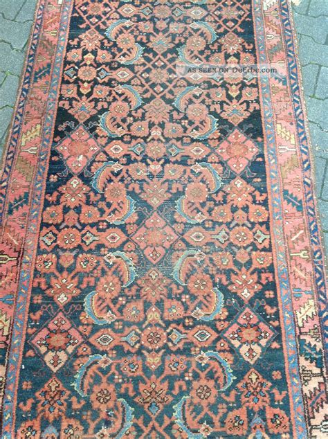 Antiker Teppich Läufer Aus Persien 390 X 105 Cm Schöne Farben Und Muster Nomaden
