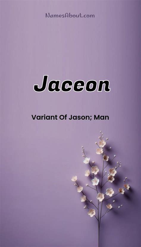 Jaceon Name Meaning And Origins Nicknames Sibling Ideas
