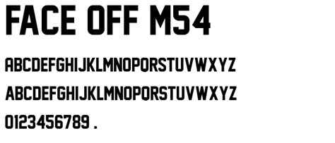 Face Off M54 Font Fancy Old School Pickafont