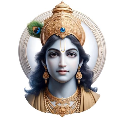 Premium Psd Portrait Illustration Of Lord Krishna