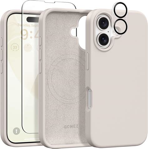 Gonez Magnetic For Iphone 16 Case [compatible With Magsafe] [screen Protector Camera Lens