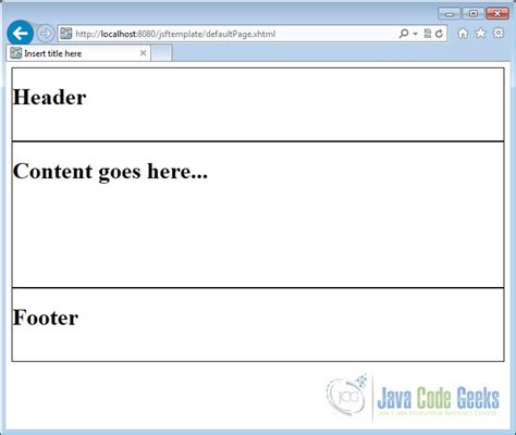 JSF Facelets Templates Example Java Code Geeks