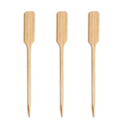 Bamboo Skewer Paddle Shaped 90mm35 Spoint