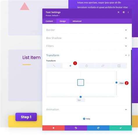 how to use divi to guide people through different sticky steps