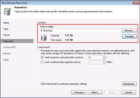 how to create a backup repository for veeam backup and replication 6