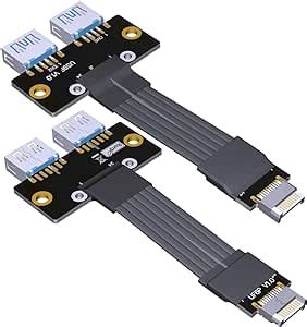 Amazon Com JMT USB Dual A Female To USB C Front Panel Type E B Key Motherboard Connector