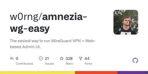 Github W Rng Amnezia Wg Easy The Easiest Way To Run Wireguard Vpn Web Based Admin Ui